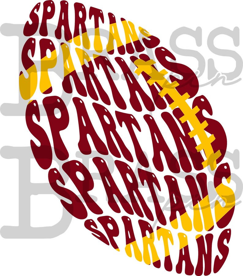 Retro Spartans Football Design: 2 Color Options, PNG, SVG, JPG, Digital ...