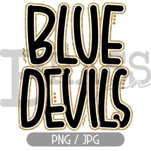 Blue Devils Bright Glitter 4 Design Bundle – Digital Download: PNG ...