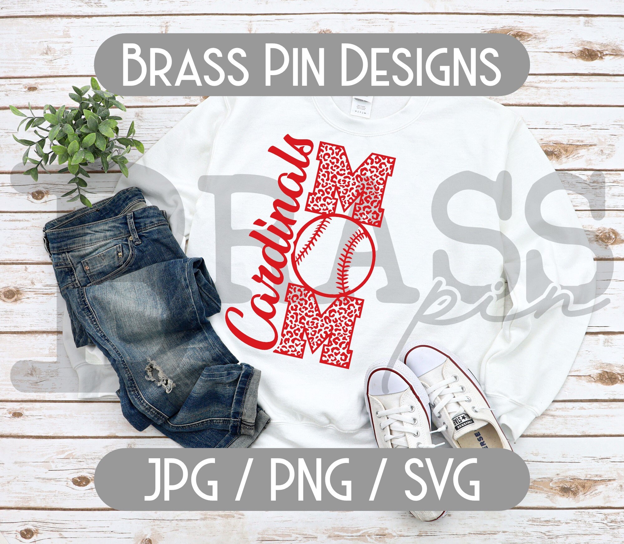 Cardinals Baseball / Softball Mom: PNG, SVG, JPG Digital Design - Etsy