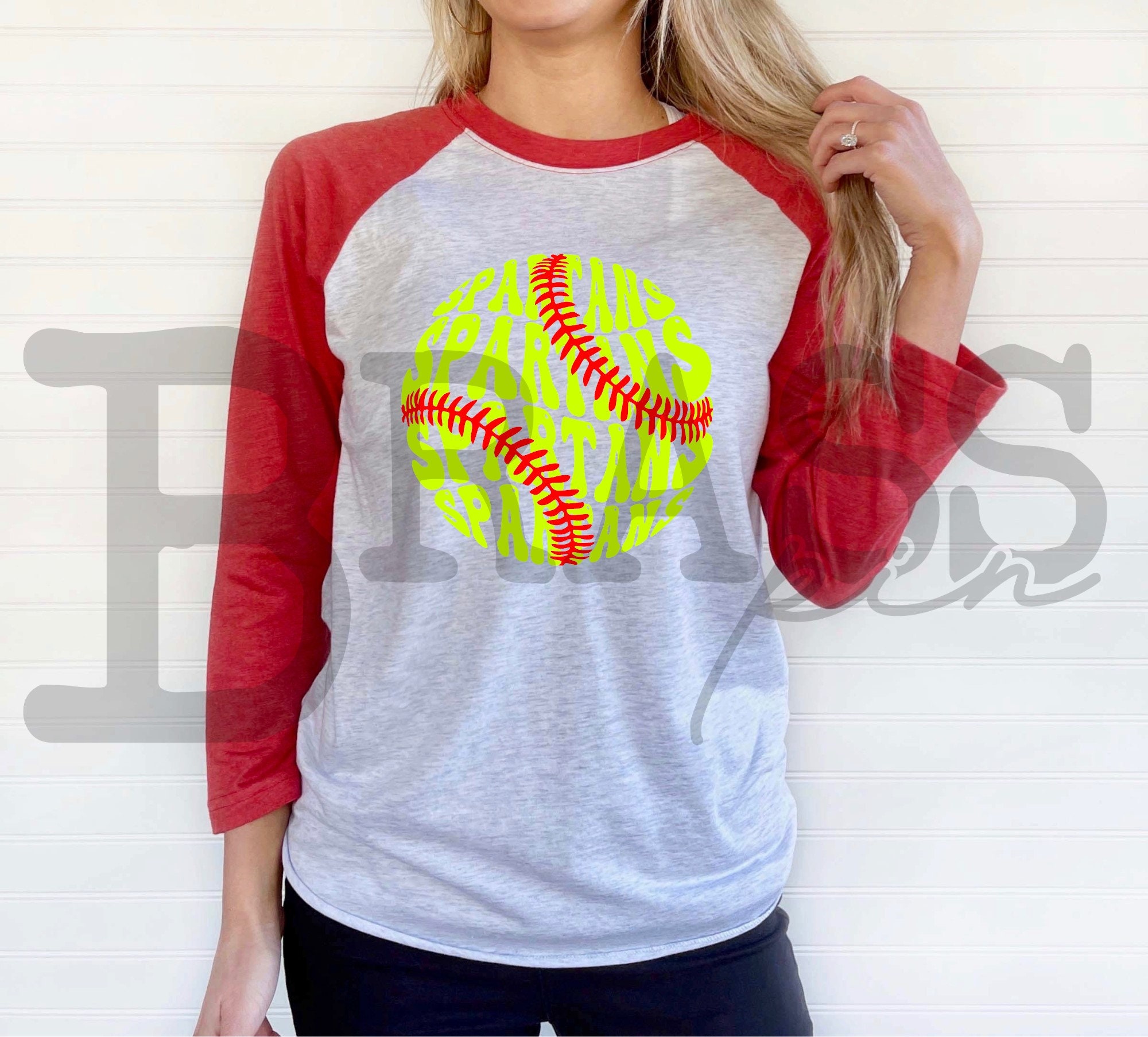 Retro Spartans Baseball / Softball Design: JPG, PNG, SVG Digital Design ...