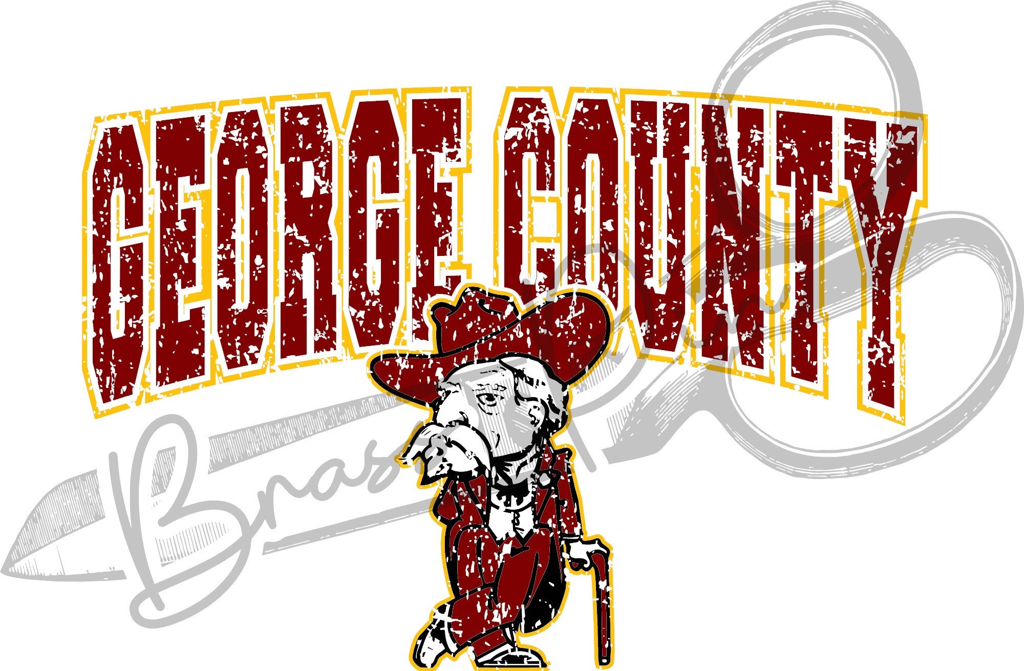 Disstressed George County Rebels, JPG, PNG - Etsy
