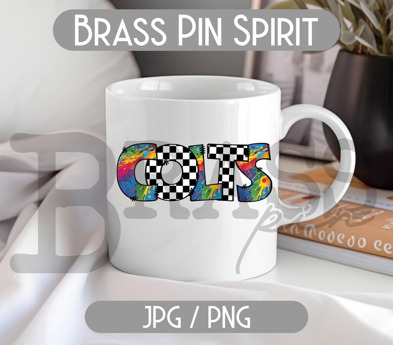 Colts Rainbow Checked Design: PNG, JPG, Digital Download - Etsy