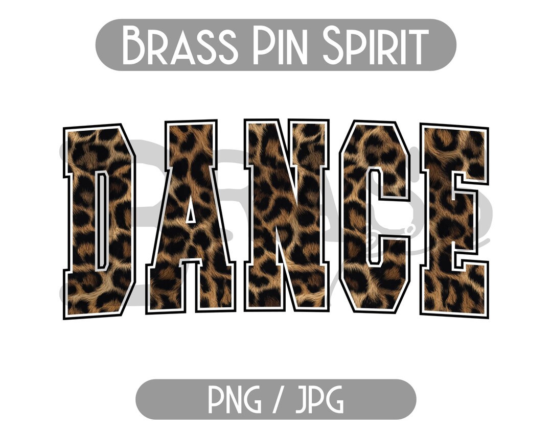 Dance Leopard Varsity Design - PNG, JPG, Digital Download - Etsy