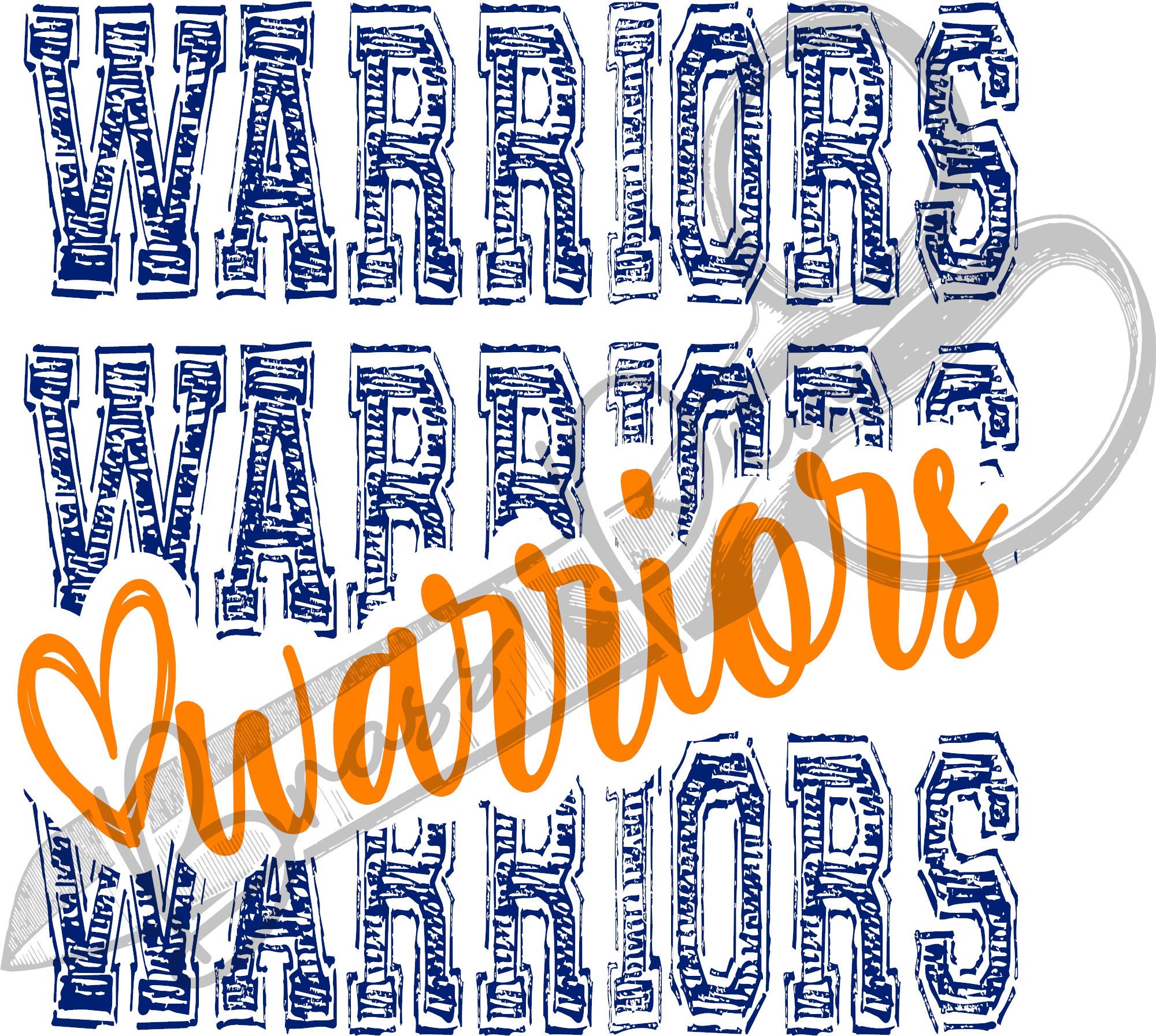 Warriors Warriors Warriors Doodle Design: PNG, JPG Digital Design - Etsy