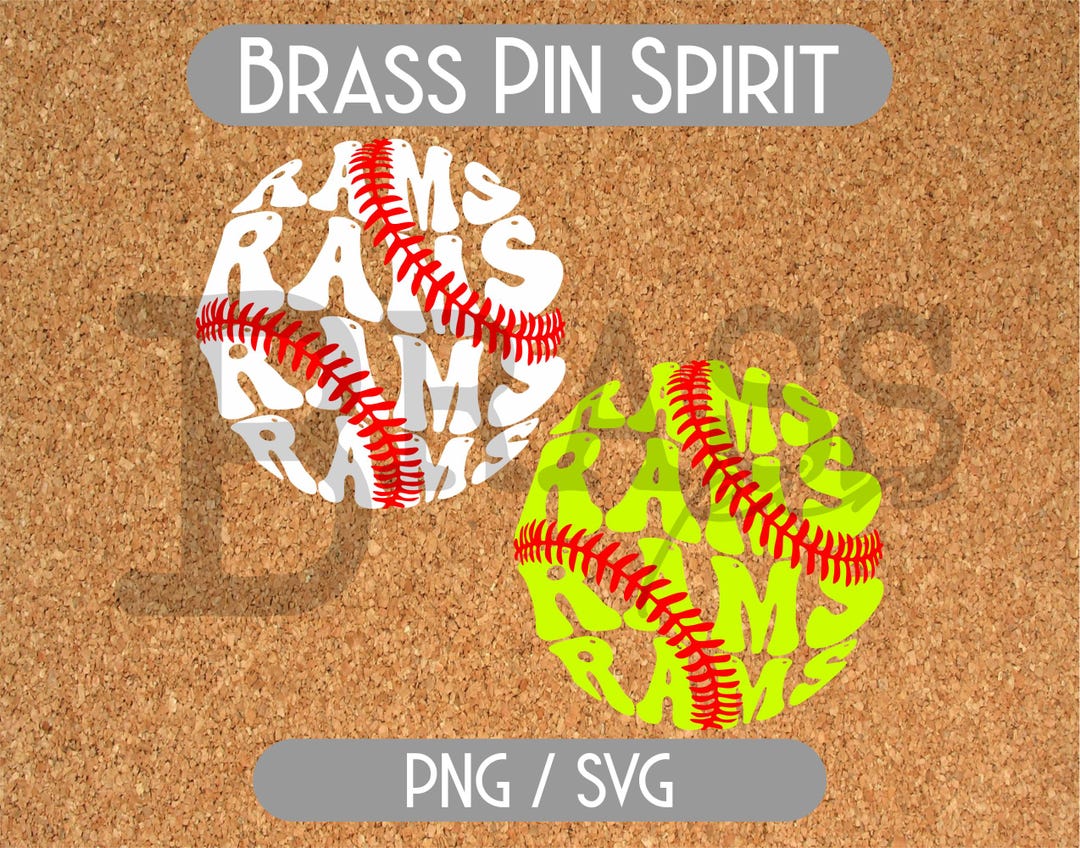 Retro Rams Baseball / Softball Design: PNG, SVG, Digital Download - Etsy