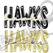 Hawks Scribble Design, 2 Color Options, Black & Gold, JPG, SVG, PNG - Etsy