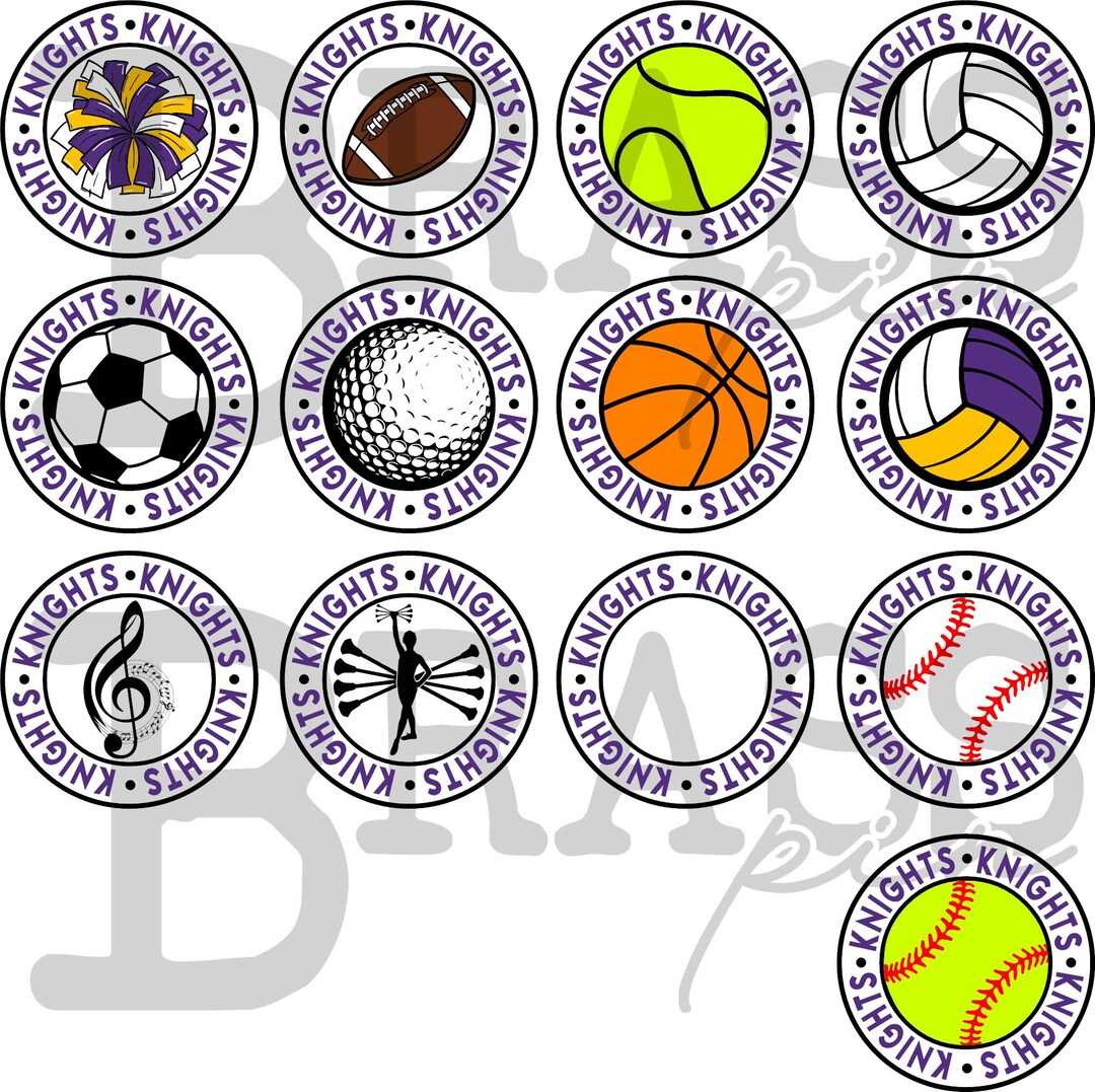 Knights Circle Bundle – 24 Designs, Digital Download: PNG, JPG, SVG ...