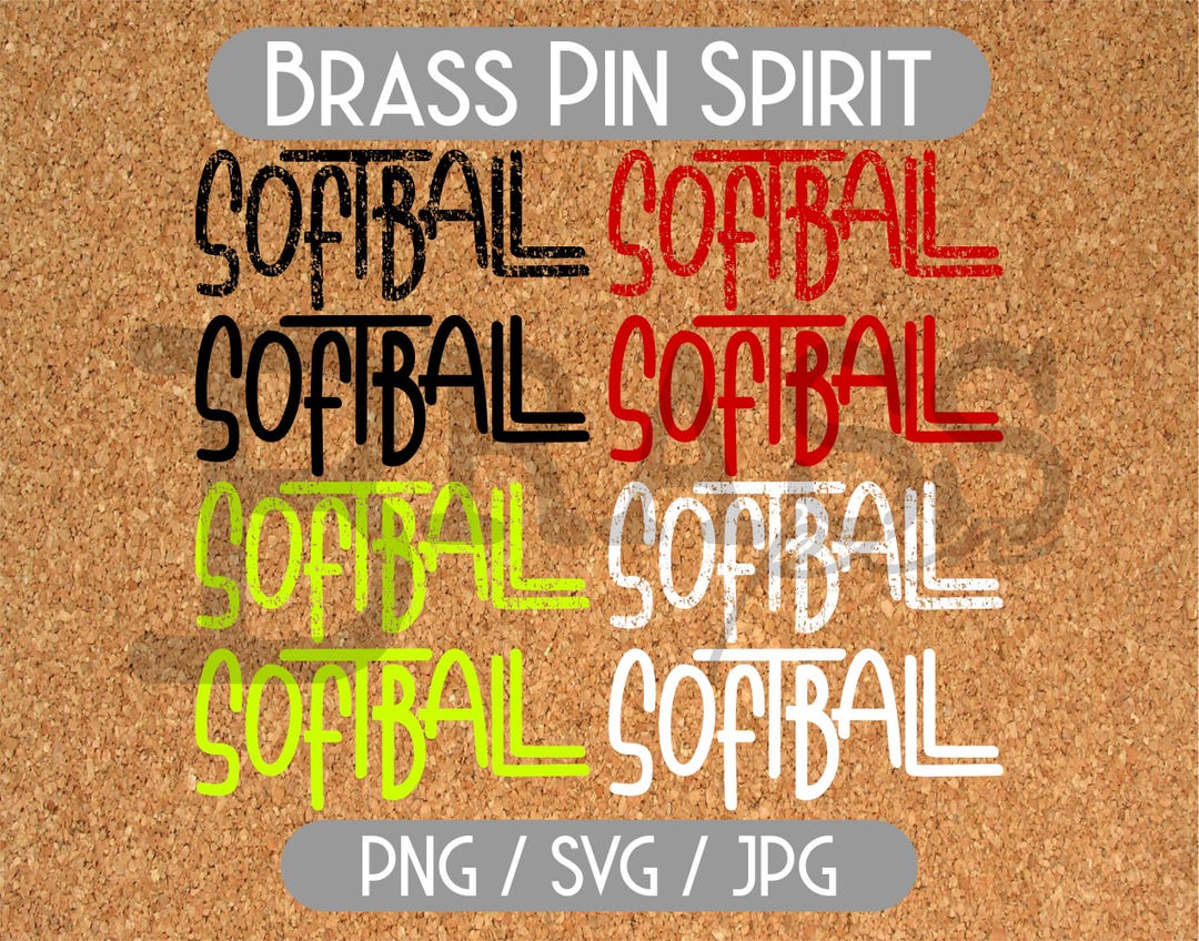 Softball Graffiti Bundle: Black, White, Red, Yellow, Clean, Distressed ...