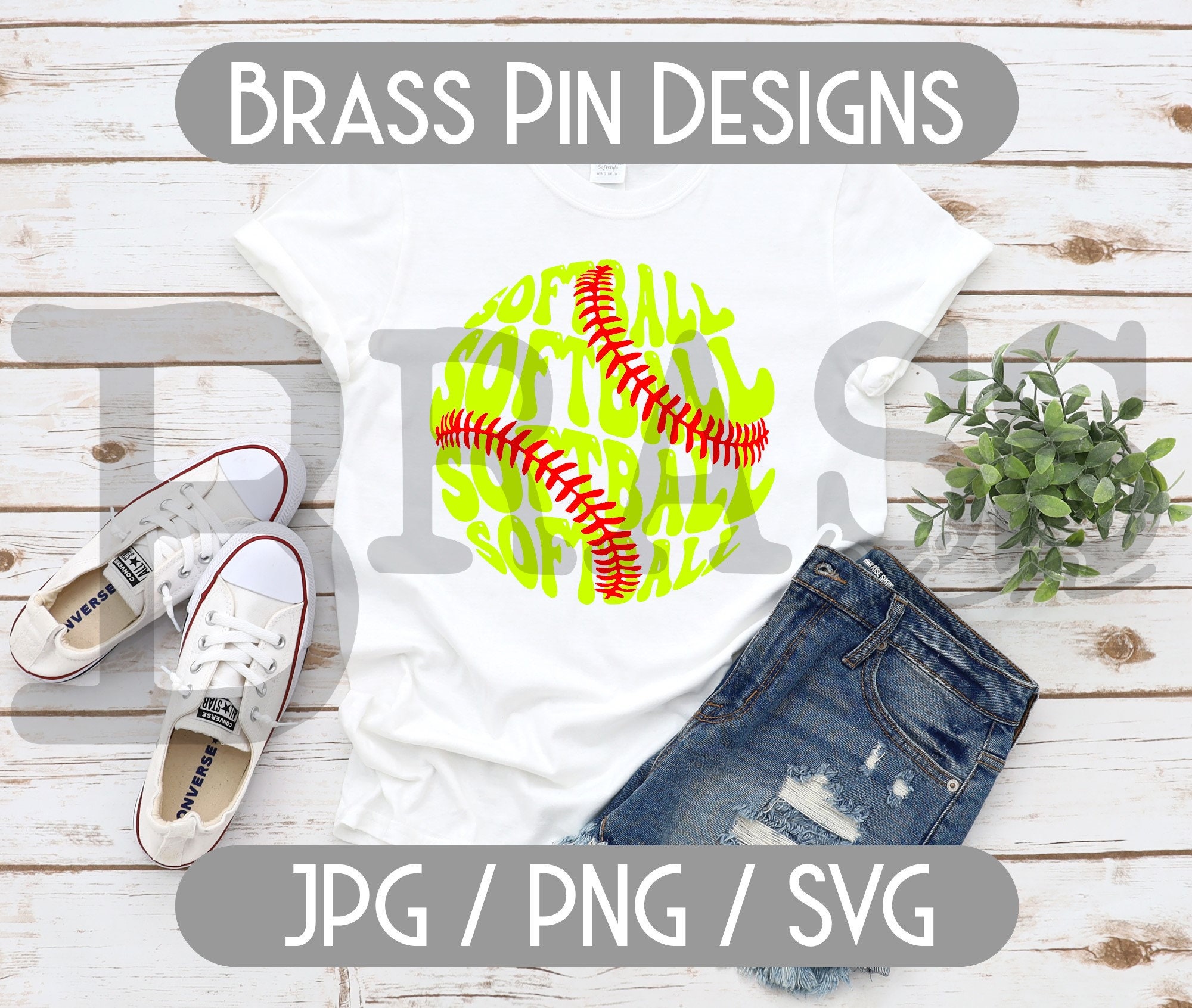 Retro Softball Design: JPG, SVG, PNG Digital Download - Etsy