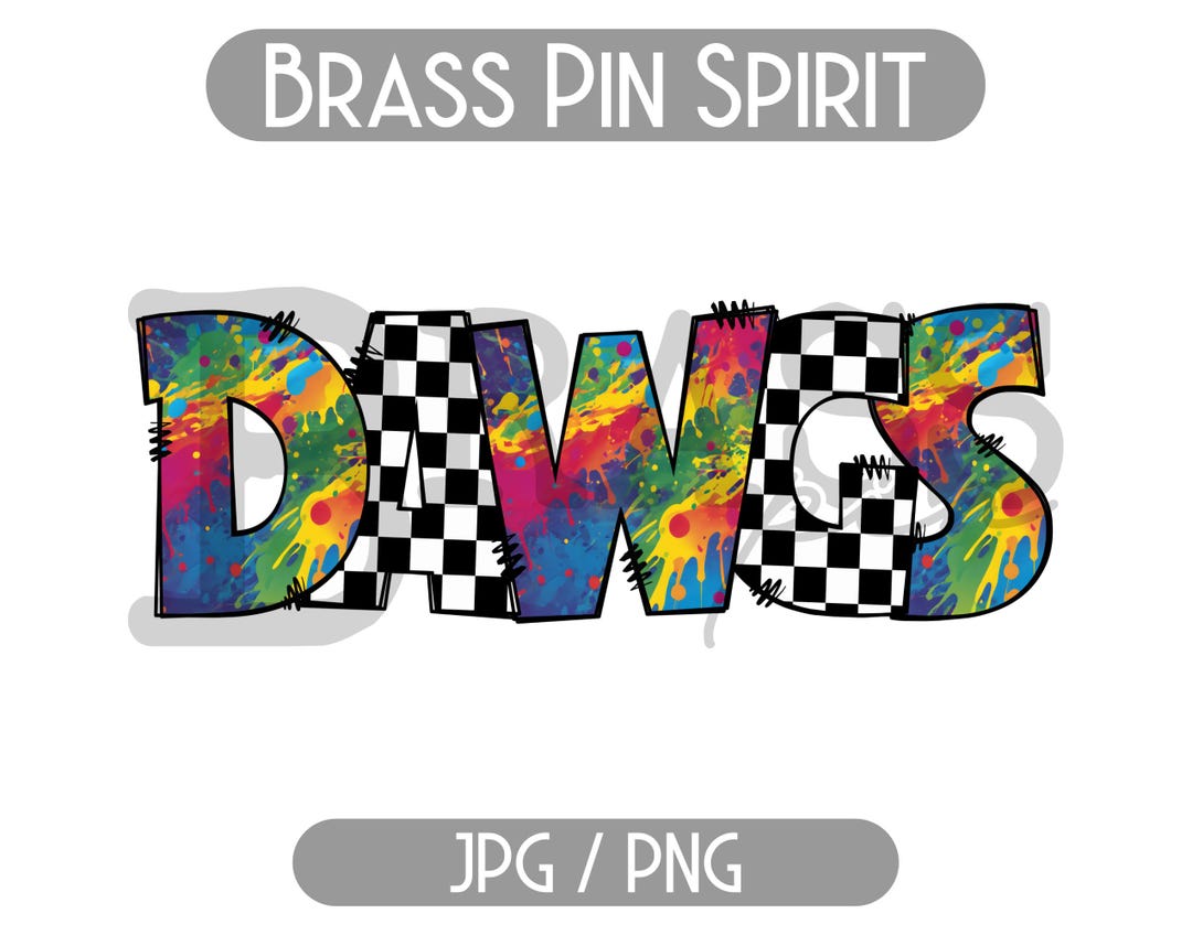 Dawgs Rainbow Checked Design: PNG, JPG, Digital Download - Etsy