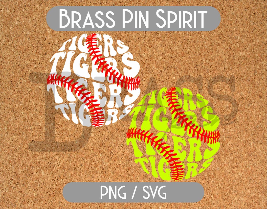 Tigers Retro Baseball / Softball Design: PNG, SVG, Digital Design - Etsy