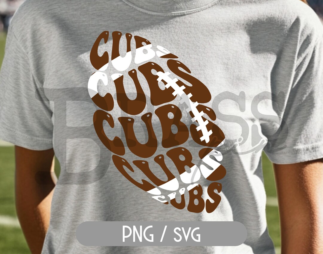 Cubs Retro Football Design – PNG & SVG Digital Download - Etsy