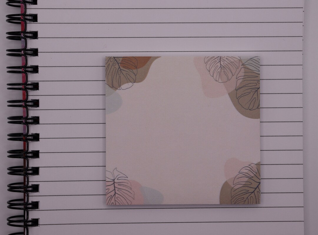 Minimalistic Monstera Sticky Notes,plant Sticky Notes,natural ...