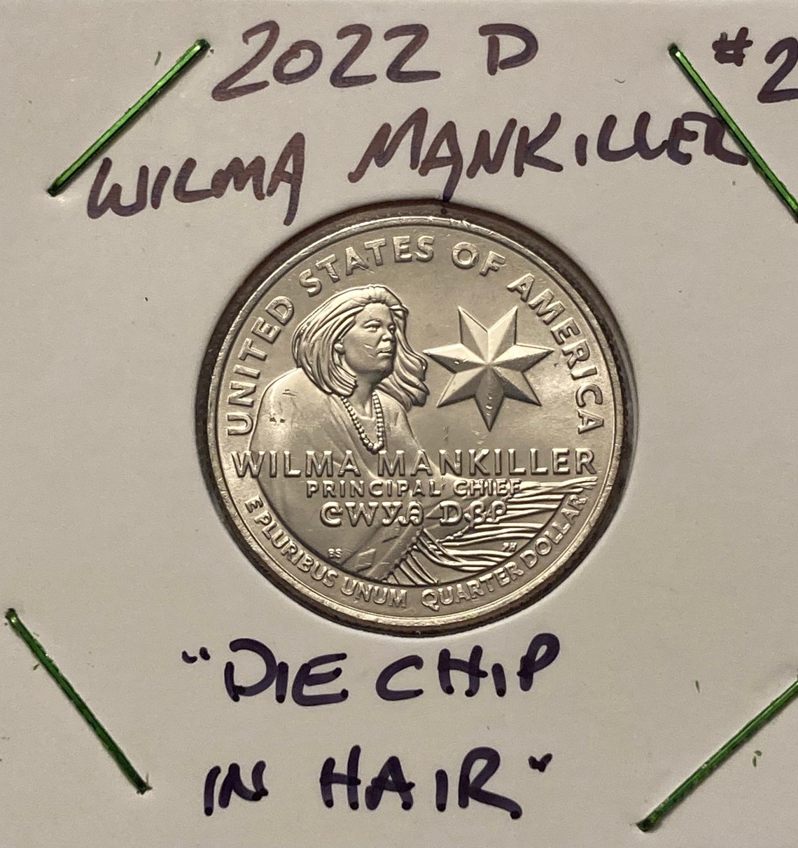 2022 D Wilma Mankiller Quarter Error. Die Chip in Hair. 7.00 - Etsy