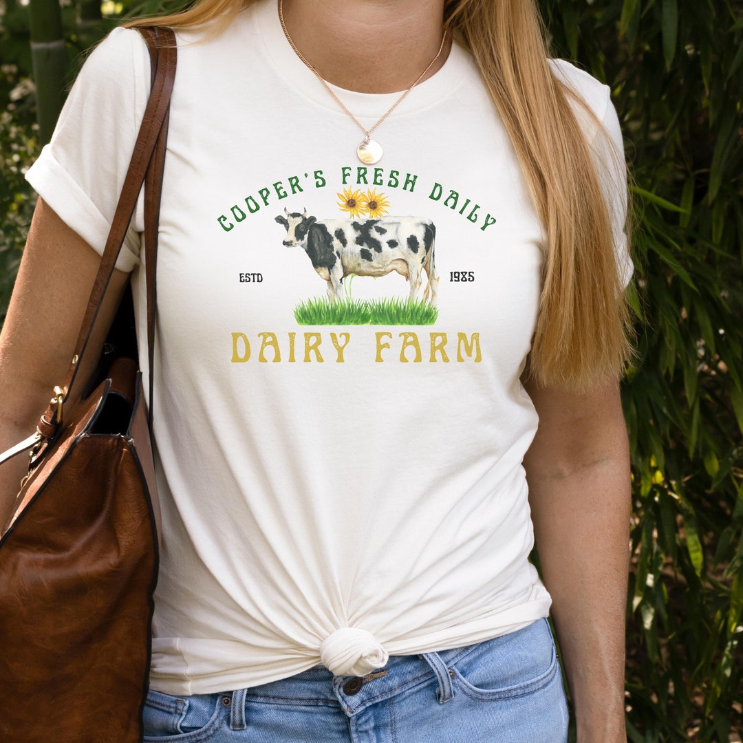 Cow and Sunflower Fresh Daily Dairy Farm Shirt Country Living - Etsy
