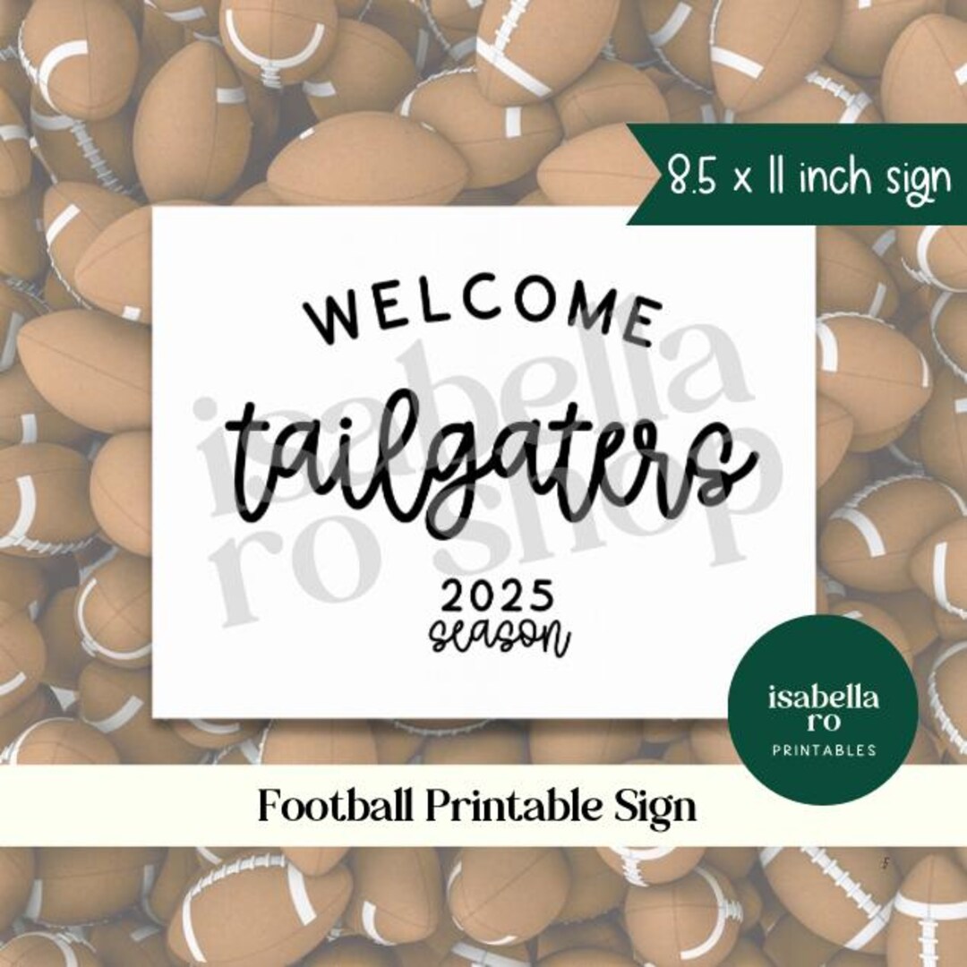 Welcome Tailgaters Sign | Tailgating Sign | Football Sign, Football ...