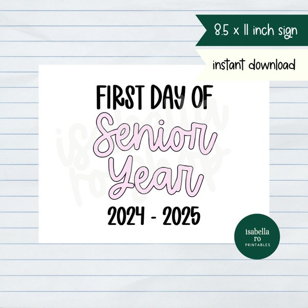 Last 1st Day Senior 2025 Sign - Etsy