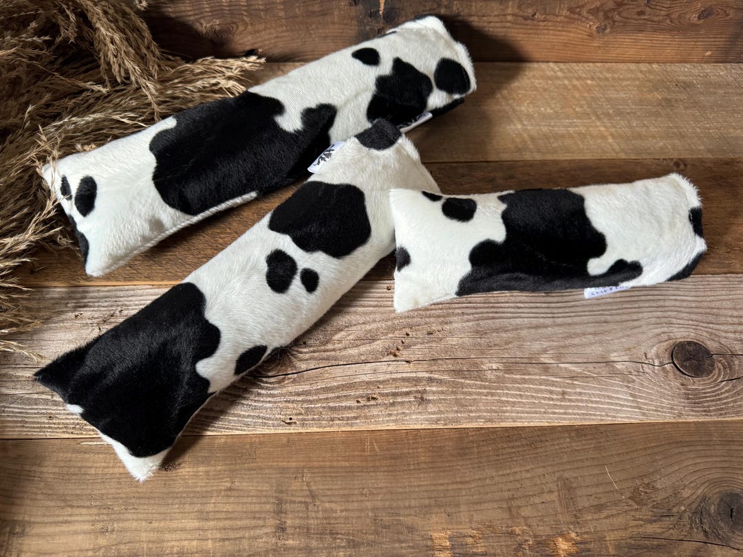 Cow Print Kitty Kicker Catnip Toy, Faux Cowhide Catnip Kicker Toy, Cat ...