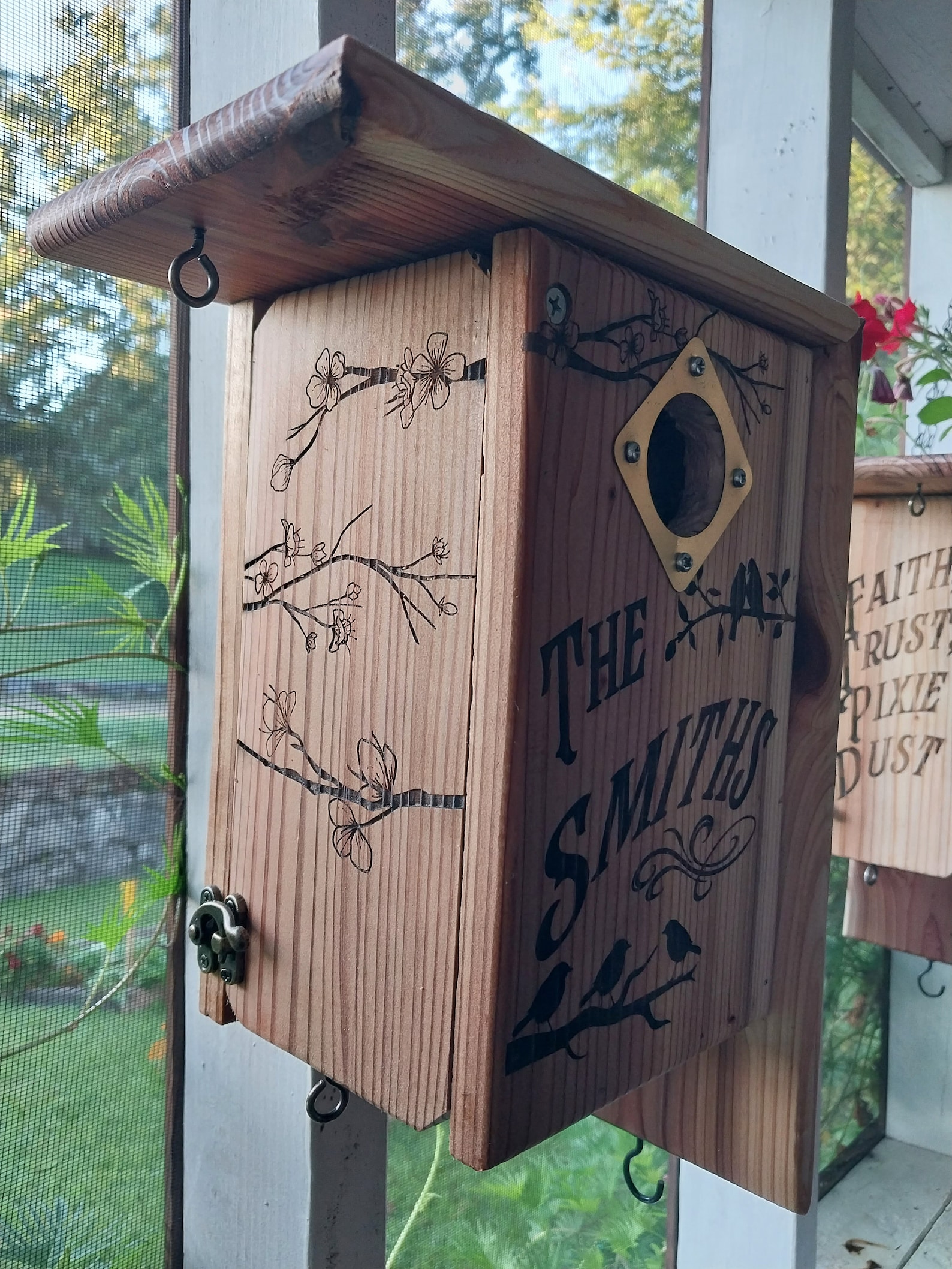 Personalized Birdhouse, Family Name Engraved, Housewarming, Birthday ...