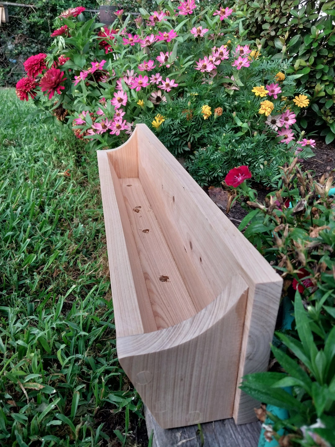 Flower Box, Window Planter Box, Cypress Window Planter Box, Window ...