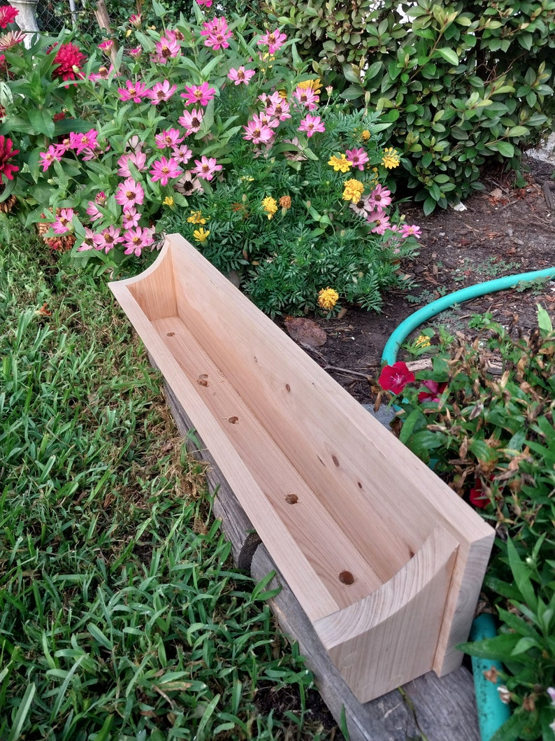 Flower Box, Window Planter Box, Cypress Window Planter Box, Window ...