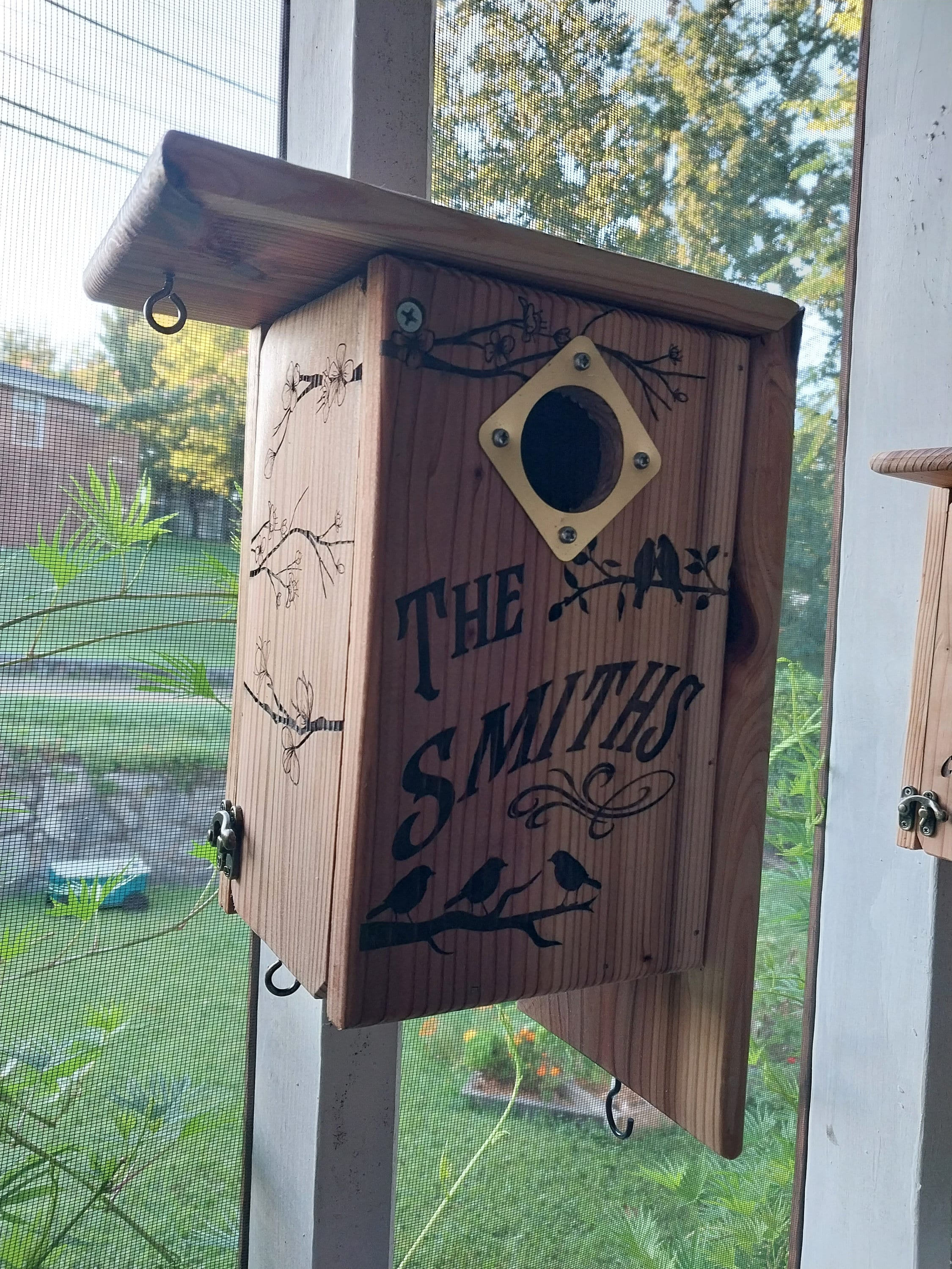 Personalized Birdhouse, Family Name Engraved, Housewarming, Birthday ...