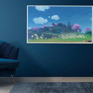 Genshin Impact Inazuma Art Set of 5, Genshin Impact Digital Art ...