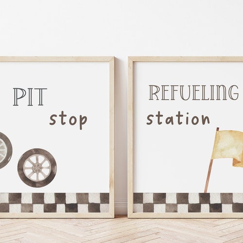 Pit Stop Sign Race Car Birthday Sign Printable Racing Food - Etsy