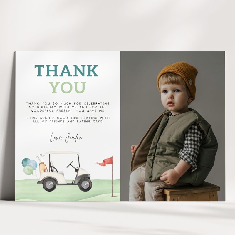 Thank You Card Golf Girl - Etsy