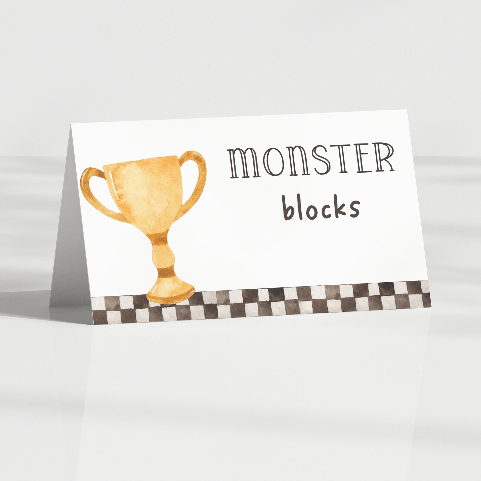 Monster Truck Food Tents, Editable Template, Monster Cars Birthday ...