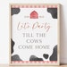 Cow Party Signs Bundle, Editable Template, Holy Cow Birthday Signs ...