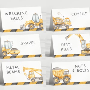 Construction Birthday Signs Dig in & Refueling Station - Etsy