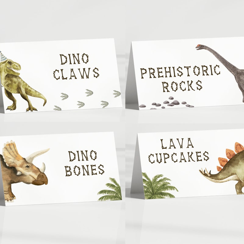 Dinosaur Birthday Tags - Etsy