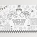 Editable Race Car Activity & Coloring Page, Two Fast Racing Birthday ...
