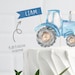 Editable Blue Tractor Cake Toppers, Printable Blue Tractor Cake Topper ...