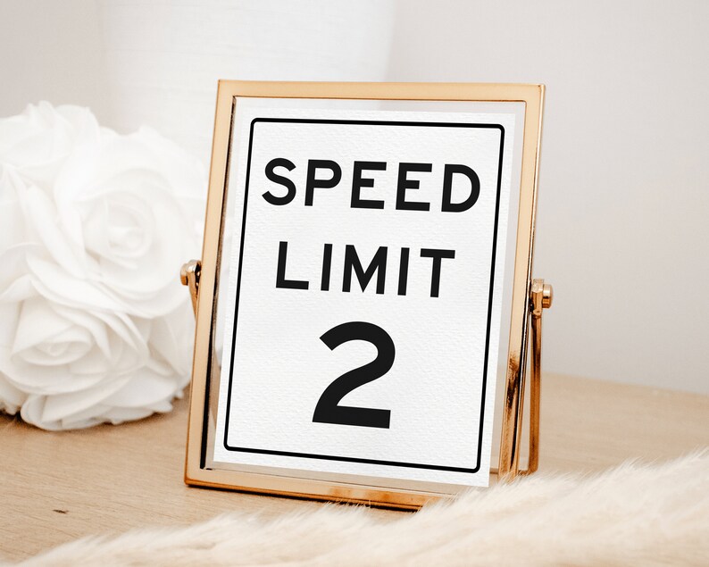 Editable Speed Limit Sign, Race Car Birthday Party Sign, Racing Party ...