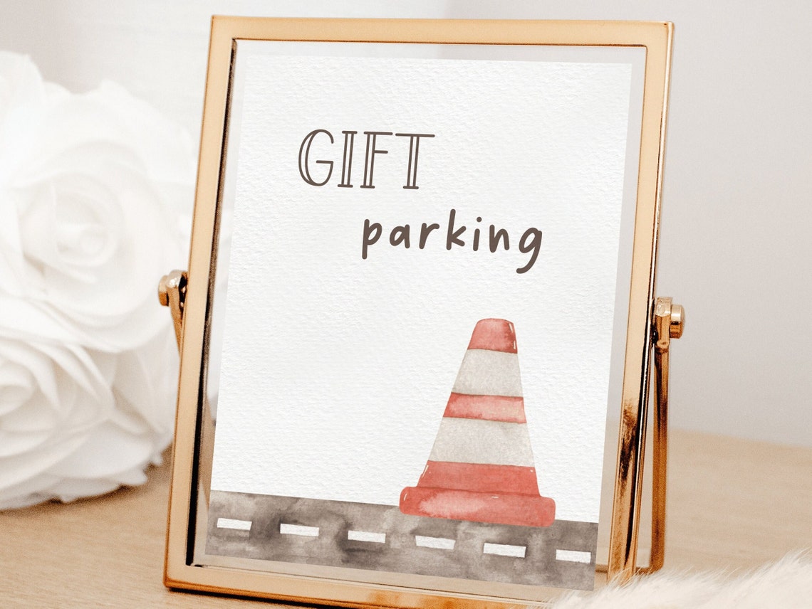 Take One for the Road + Gift Parking Signs, Race Car Birthday Favors ...
