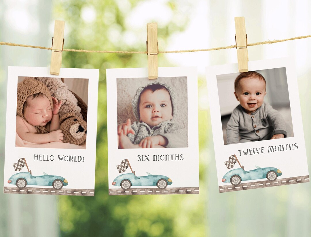 Editable Racing Photo Banner, Fast ONE Birthday Decor, First Lap Photo ...