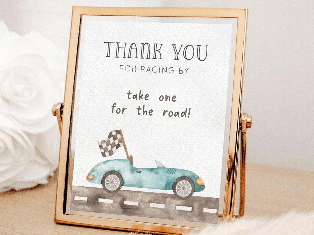 Race Car Party Sign, Editable Template, Racing Birthday Sign, Car Table ...