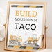Construction Build Your Own Taco Sign, Editable Construction Trucks B ...