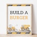 Construction Build A Burger Sign, Editable Template, Construction ...