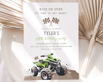 4 Wheeler Invitation 4 Wheeler Birthday Party Invitations - Etsy