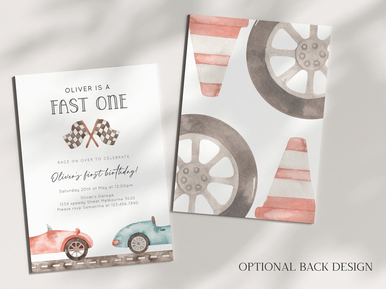 Fast ONE Birthday Invitation, Editable Template, Car 1st Birthday Party ...