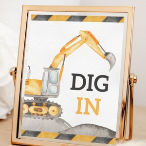 Editable Construction Party Signs Bundle, Construction Trucks Birthday ...