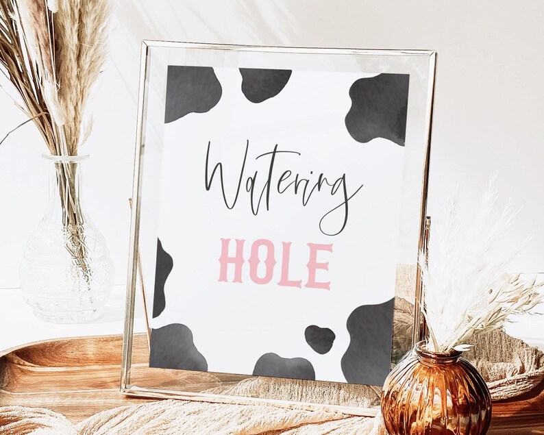 Cow Party Signs Bundle, Editable Template, Holy Cow Birthday Party ...