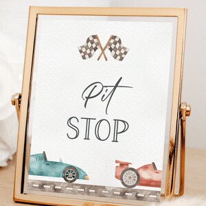 Refueling Station Car Party Sign, Editable Template, Two Fast Birthday ...