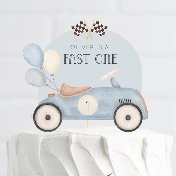Vintage Racing Cake Topper - Etsy