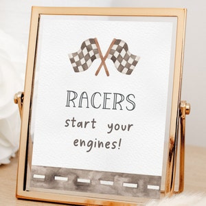 Editable Racing Party Signs Bundle, Race Cars Birthday Food Drink Signs ...
