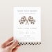 Any Age Racing Invitation, Race Flags Birthday Party Invite, Racing ...