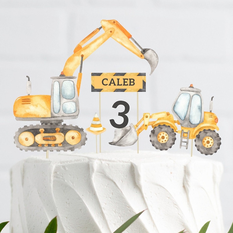 Excavator Cake Topper - Etsy